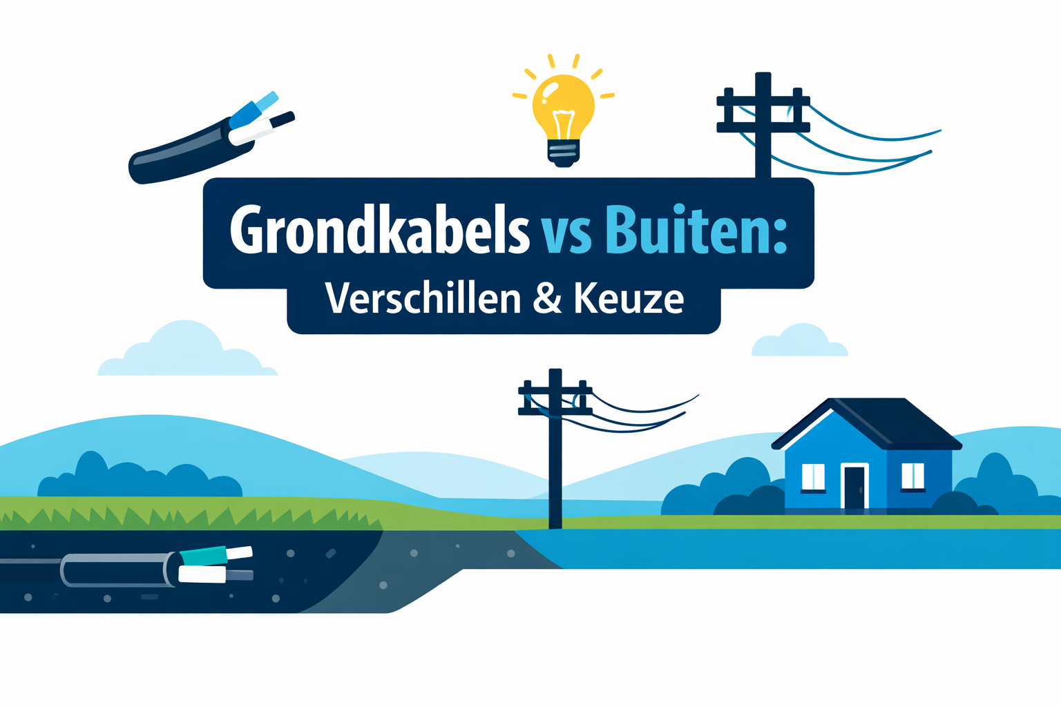 Grondkabels en buitenkabels uitgelegd | Cat6 & Cat6A gelgevuld