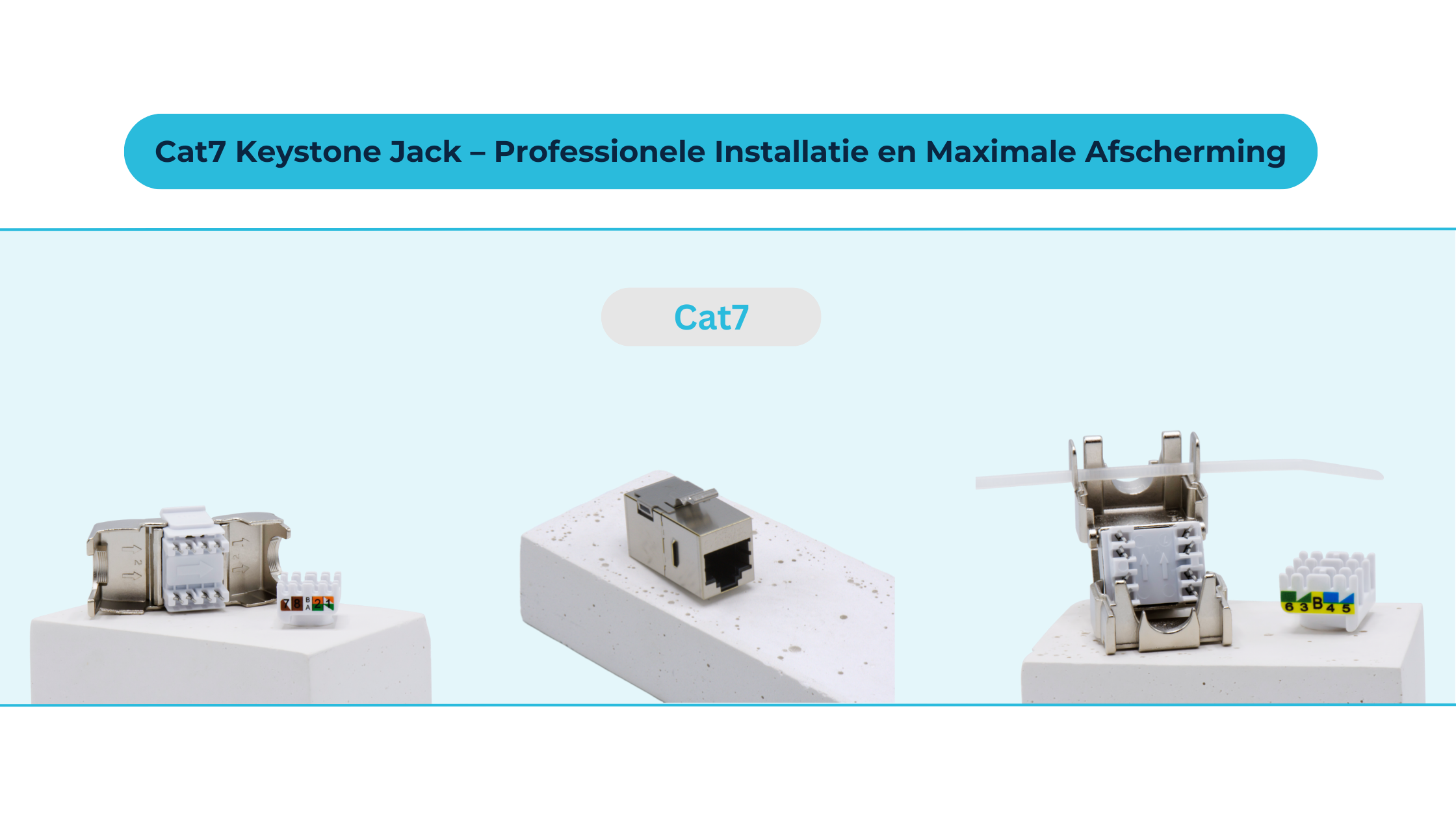 Cat7 Keystone Jack Installeren – Shielded RJ45 & Wanddoos | Grayle